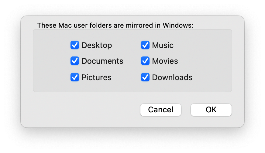 KB Parallels: Use Mac user files in Windows